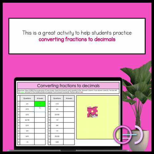 Converting fractions to decimals by A1academics | TpT