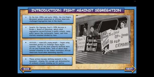 The Freedom Rides and Greensboro Sit-In. L84. The Civil Rights Movement.