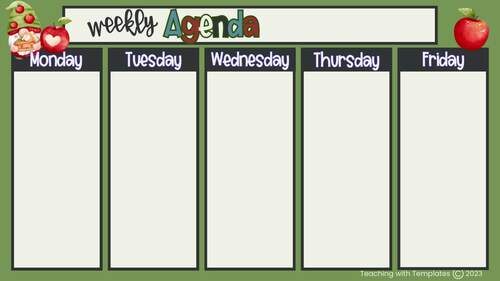 Daily Agenda - Editable - Google Slides - Template Planner-Fall Gnome Theme