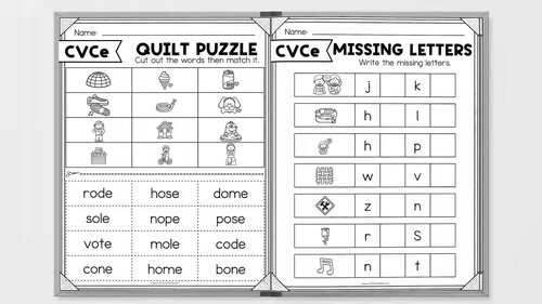 CVCe Long O Phonics Worksheet | Morning Work | Literacy Center | TPT