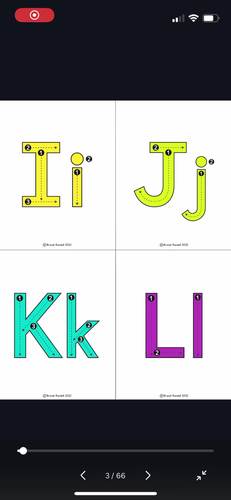 Letter Formation Cards | Color & Black and White by Brandi Randall