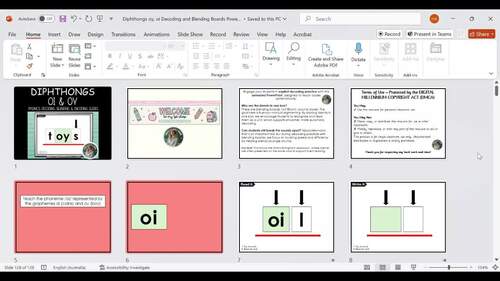 Daily Warm-Up - Diphthongs oi & oy - Decoding & Blending Practice for ...