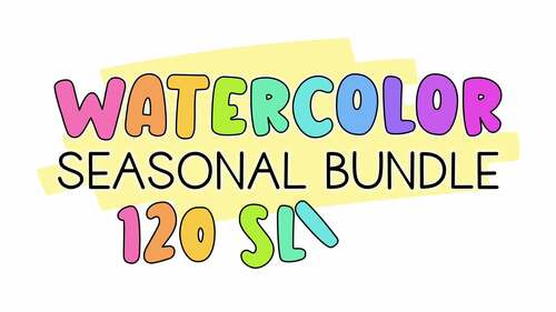 Seasonal Good Morning Slides Watercolor BUNDLE by The Classroom Corner