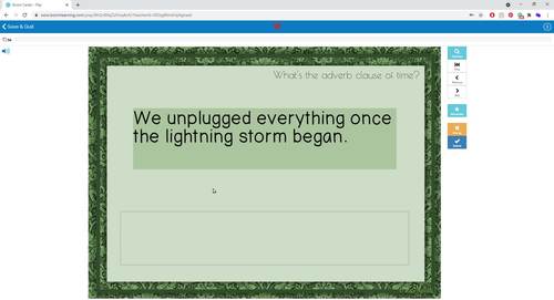 Identifying Adverb Time Clauses BOOM CARDS by Rike Neville | TpT