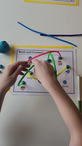 Read and Connect Playdough & Pipe Cleaners Centers Medial CVC - Initial ...