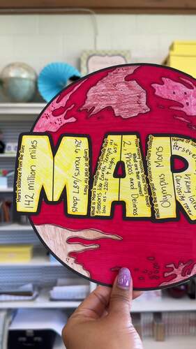 Planets Research Project, All About Mars, Solar System Unit, Coloring Pages