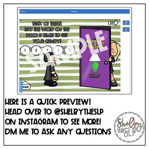 Halloween Trick-or-Treat Speech Therapy Boom™ Cards by Shelby the SLP