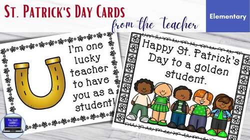 Encouragement Cards: St. Patrick's Day Cards from the Teacher | TPT