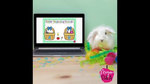 Easter Digital Beginning Sounds for Google Slides Kindergarten Distance ...