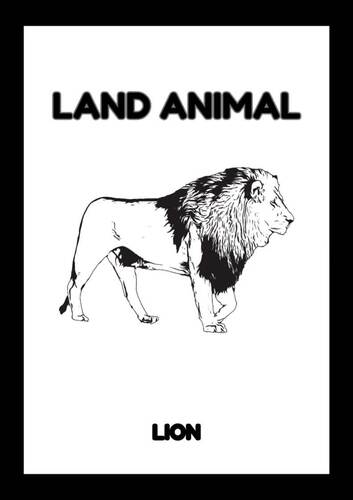 Land Animals Coloring Pages Activity Worksheet Illustrative Style
