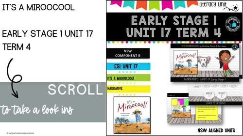 IT'S A MIROOCOOL ! Unit 17, unit ES1 Term 4, NSW DET Component B