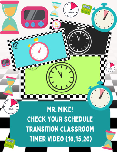 Mr. Mike! Classroom Timer Transition Video (10 minutes) by Miss ...