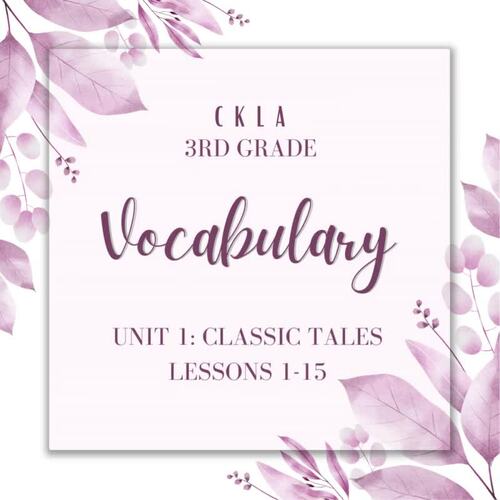 3rd Grade CKLA Unit 1 Vocabulary Posters! by Miss Matthews Madness