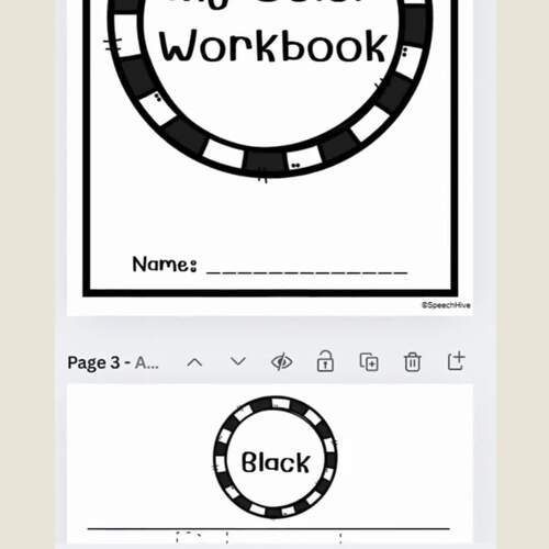 Color Workbook, Learning Colors, Preschool, Kindergarten, Adapted Book