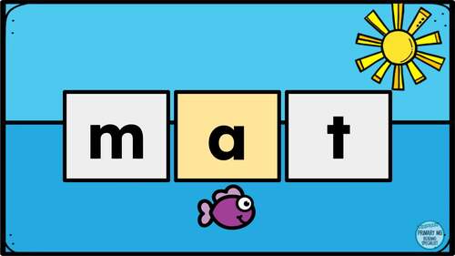 Summer CVC Phonics | Digital Blending Boards | PowerPoint & Google Slides