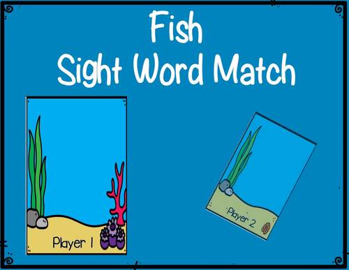 Fish Sight Word Match Game by The Teaching Scene by Maureen | TPT