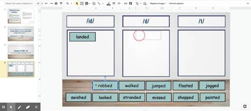 Interactive Sort - Sounds of -ed - Distance Learning & Google Slides