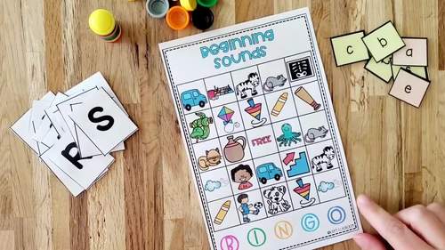 FUN Phonics Beginning Sounds Bingo Game - Print and Go Phonics | TPT