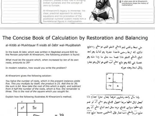 Math through the Ages - Al-Khwarizmi by Mathematics and Literacy
