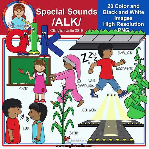 Special Sounds Clip Art Bundle – IRE, ALL, ALK, AWL, OO, U – 124 Images