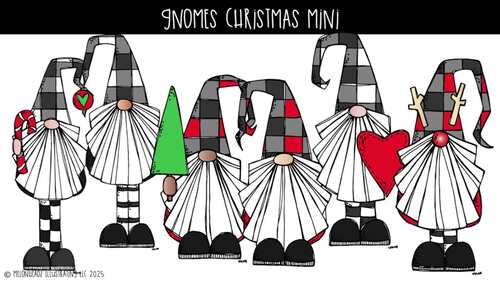 Gnomes clip art, Christmas clip art Mini by Melonheadz Clipart | TPT