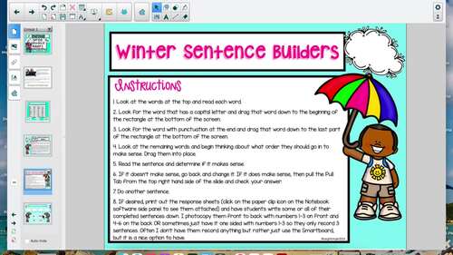 Spring Sentence Builders for SMARTboard Set 2 - Primer Dolch List