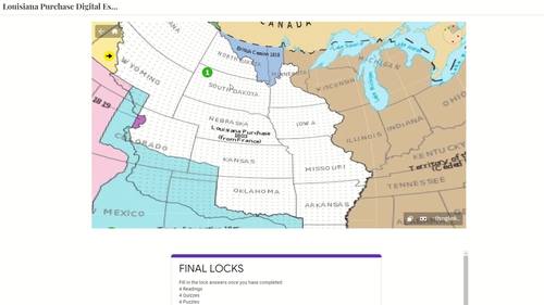Louisiana Purchase DIGITAL ESCAPE ROOM for Google Drive® | Distance ...