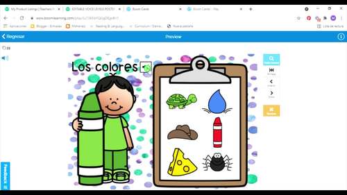 BOOM CARDS DE LOS COLORES en Español | Spanish Colors | Digital by Ms ...