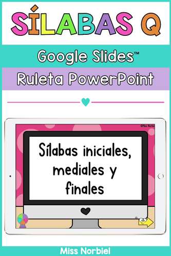 Sílabas con Q | que qui | Spanish Syllables for Google Classroom™ | Letra Q