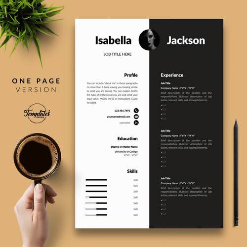 Modern Resume - Isabella Jackson / Professional Resume for MS Word ...