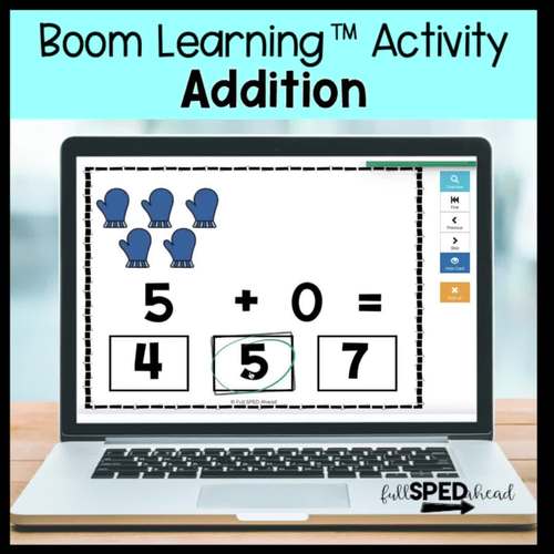 Winter Addition 4 Boom™ Cards Activity by Full SPED Ahead -- Heather ...