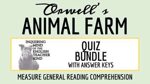 Animal Farm Quiz and Answer Key Bundle for Google Drive (Self-Grading)