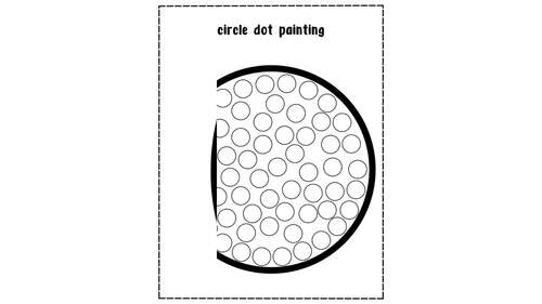 DOT PAINTING WORKSHEET / DOT PAINTING ACTIVITY by TeacherTrail Treasures