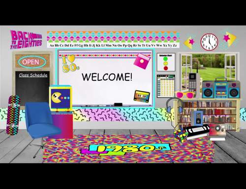 80s Theme VIRTUAL CLASSROOM BUNDLE | GOOGLE CLASSROOM | 80s Animated ...