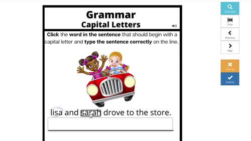 Capital Letters in a Sentence Grammar Boom Cards ™ by Learn Everyday ...