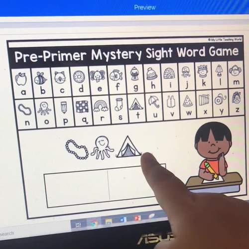 Mystery Dolch Sight Word Game Boom Card Bundle | Distance Learning