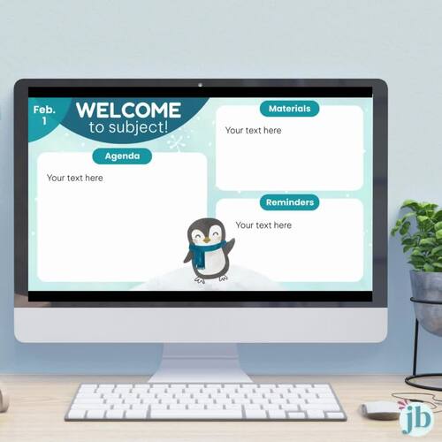 Winter Daily Agenda Slides - Editable Google Slides Templates by Jenn ...