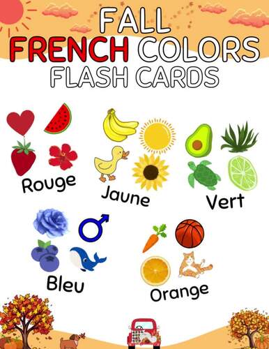 Fun Fall Colors Flash Cards for Kindergarteners | Learn Autumn Hues in ...