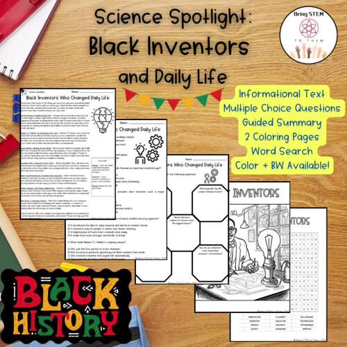 Black History Month Famous Scientists Inventors STEM Science Reading ...