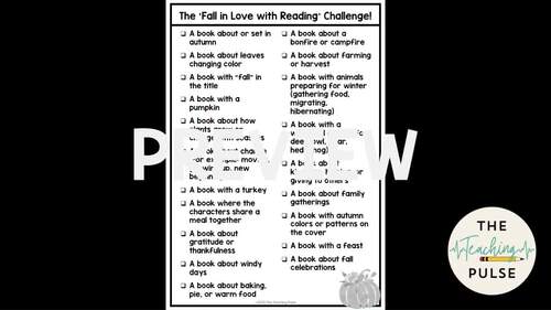 Fall Reading Challenge | Book Categories, Trackers, Poster, Badges ...