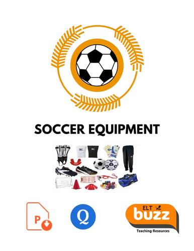 Soccer Equipment. Sports. Vocabulary. Activities. ELA. ESL. ELL. EFL.