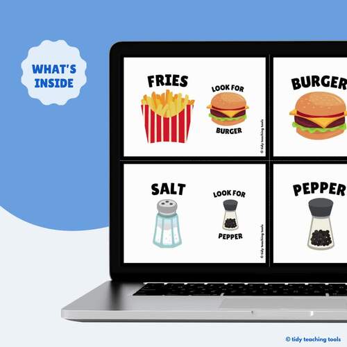 Partner Pairing Cards | 16 x Food Pairs (32 x Student Match Up Cards)