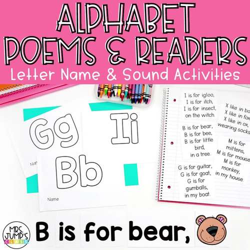 Alphabet Poems & Mini Books, ABC Pocket Chart & Poetry for Composition ...