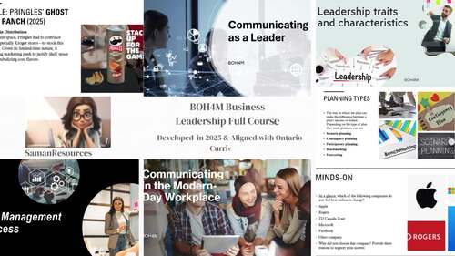 BOH4M - Grade 12 Business Leadership - Full Course by Saman Resources