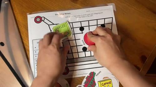 Literacy Center: Grocery Shopping Activity by School Qube | TPT