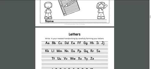 Fun and Easy 2nd Grade Student Handwriting Practice by Mrs E Virtually