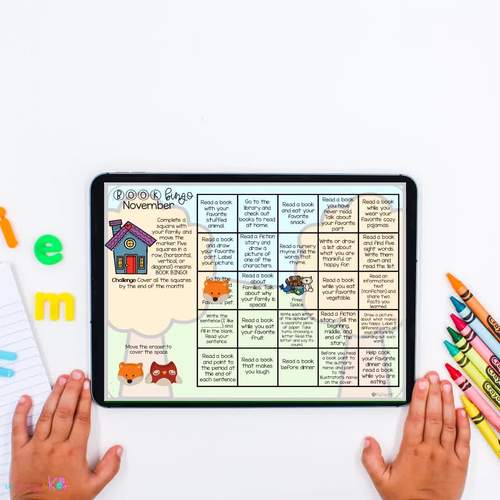 November Book Bingo Digital Reading Board | Google Slides by My Day in K