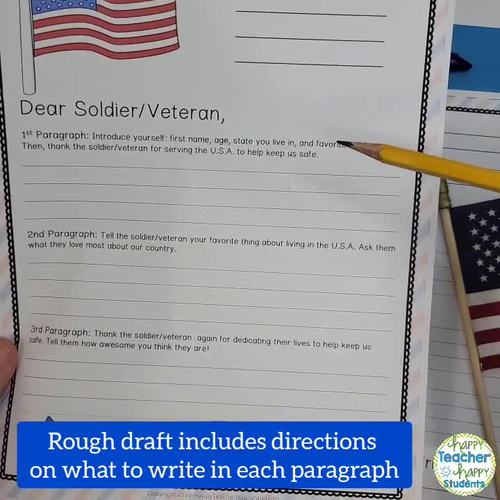 Veterans Day Writing | Soldier & Veteran Letter | Write a Letter to a ...