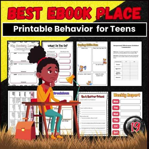 Printable Behavior Worksheets for Teens by Lib Anatomy school | TPT