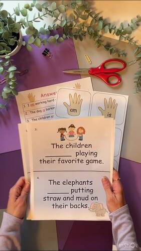 Helping Verb Bundle, L 2.1, matching game, multiple choice, Easel Activity